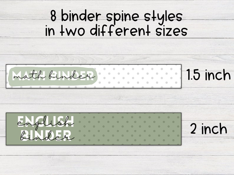 Binder Cover and Spines Editable Modern Greenery Binder - Etsy