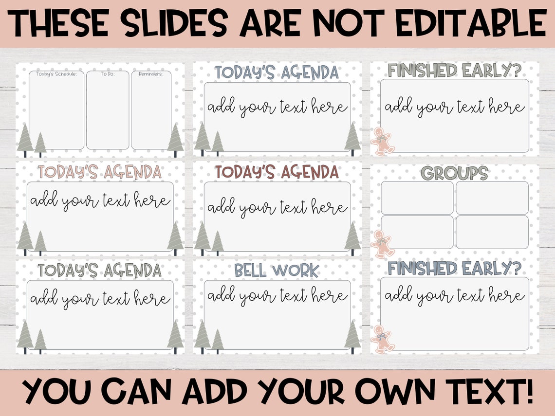 Christmas Slides Templates Boho Rainbow Christmas Slides - Etsy