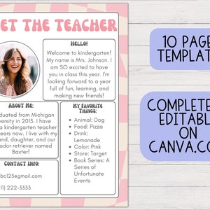 Retro Meet the Teacher Template | Groovy Meet the Teacher Template ...