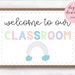 Welcome to Our Classroom Sign | Pastel Rainbow Classroom Decor, Back to ...
