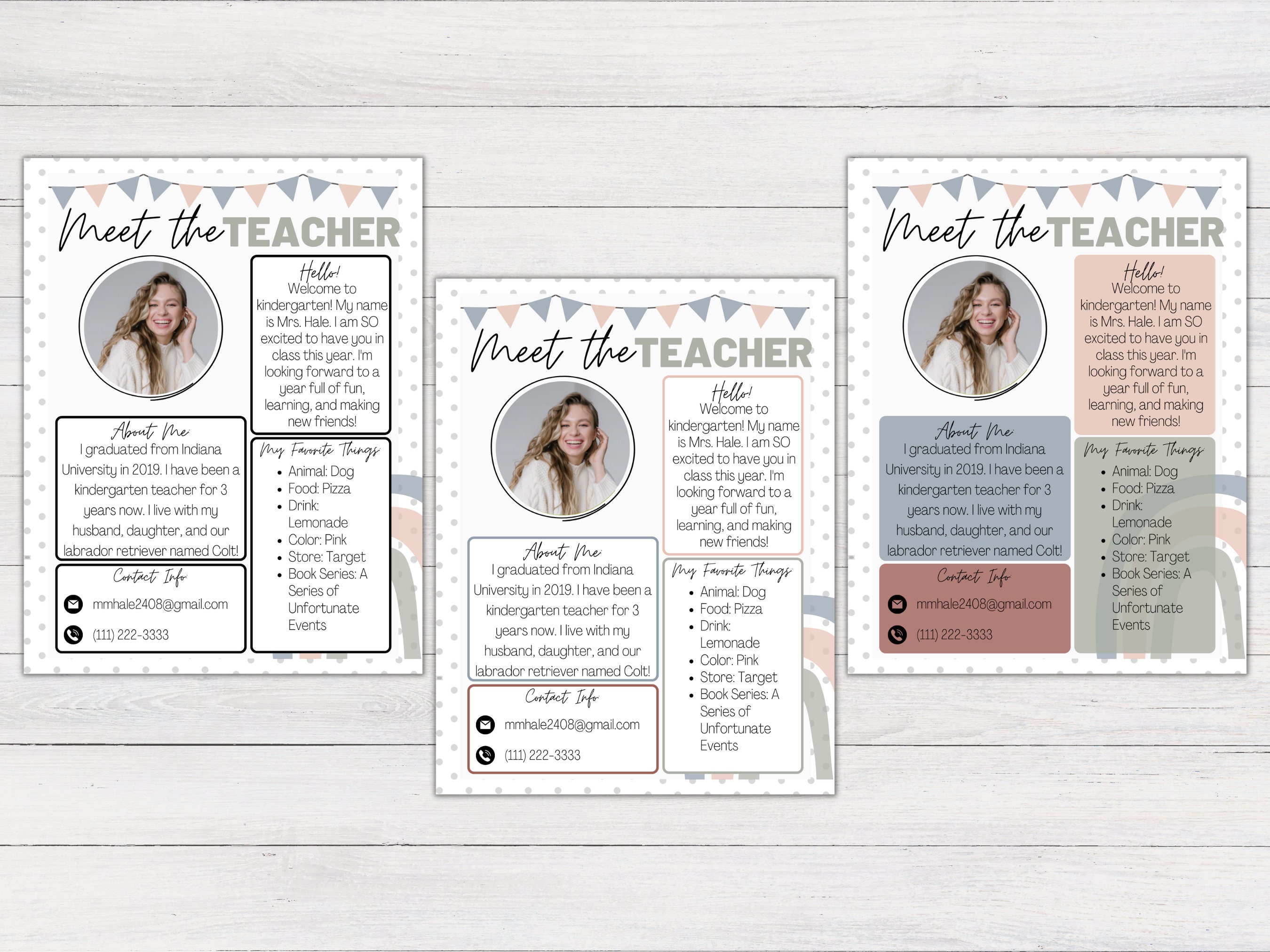 Editable Meet the Teacher Template | Boho Rainbow | Back to School ...