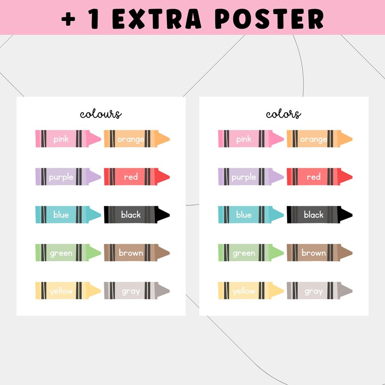Educational Printable Posters for Pastel Rainbow Classroom Decor ...