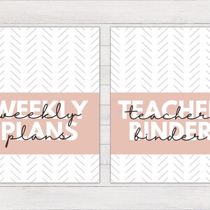 Editable Binder Covers and Spines | Boho Binder Covers, Neutral Binder ...
