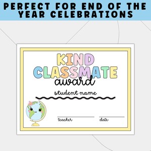Printable End of the Year Award Certificates | Fun Student Awards for ...
