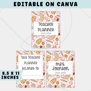 2025-2026 Teacher Planner Printable | Editable Teacher Planner PDF ...