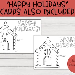 Coloring Christmas Cards | Printable Christmas Cards to Color ...