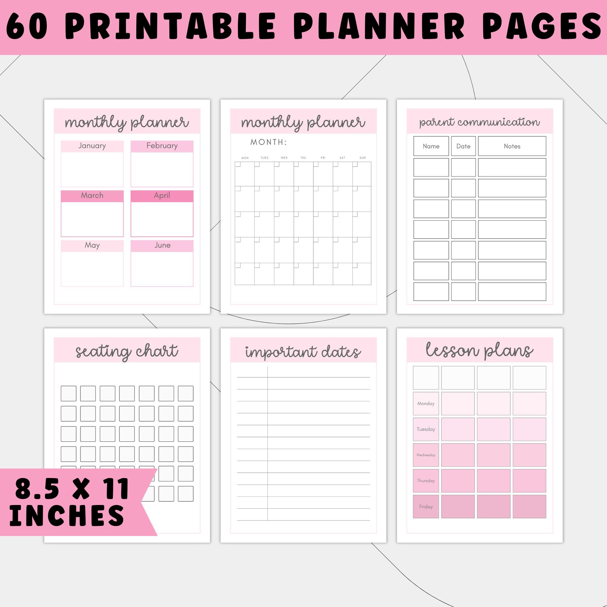 2025-2026 Teacher Planner Printable | Editable Teacher Planner PDF ...