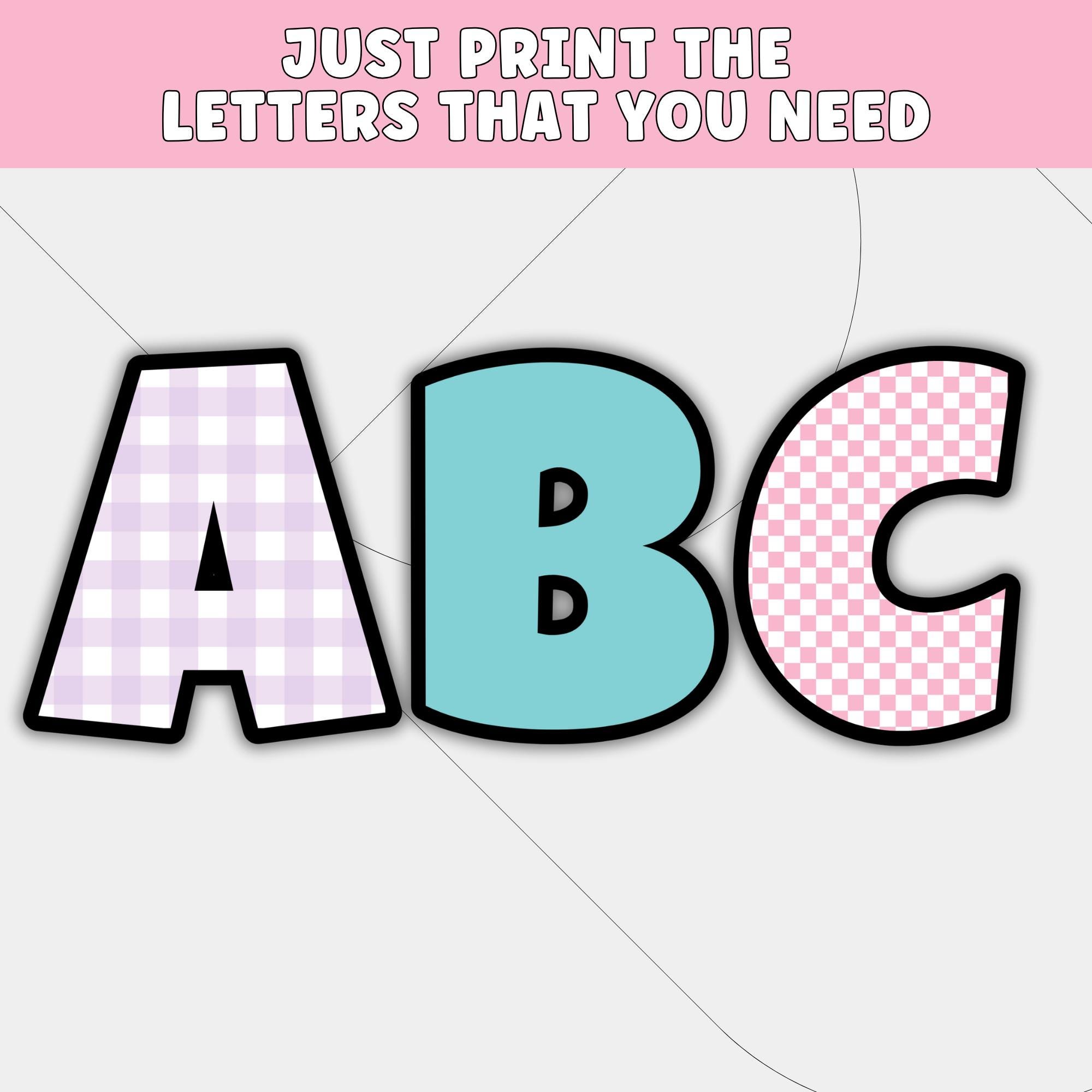 Pastel Rainbow Bulletin Board Letters for Pastel Rainbow Classroom ...