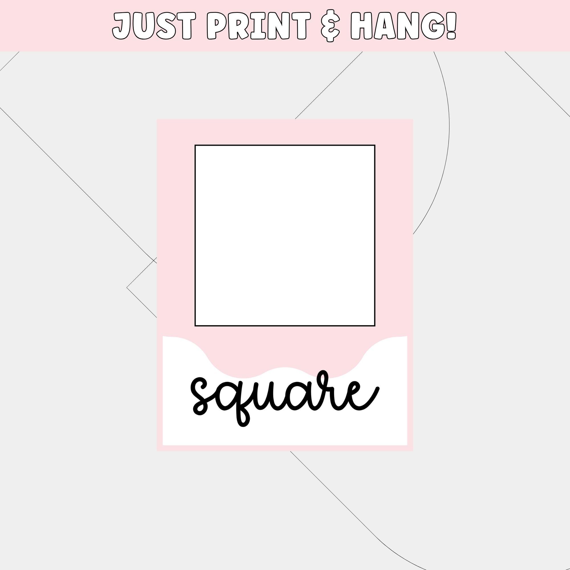 Printable Shape Posters for Daisy Pastel Classroom Decor, Educational ...