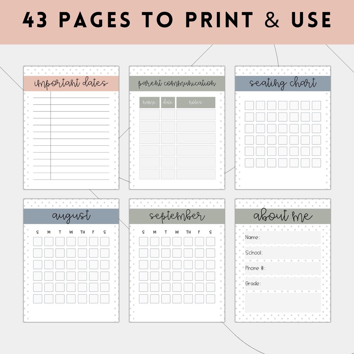 Printable 2025-2026 Teacher Planner Boho Rainbow | Instant Download ...