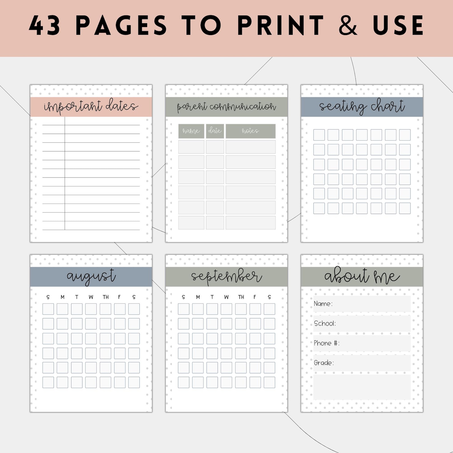 Printable 2025-2026 Teacher Planner Boho Rainbow | Instant Download ...