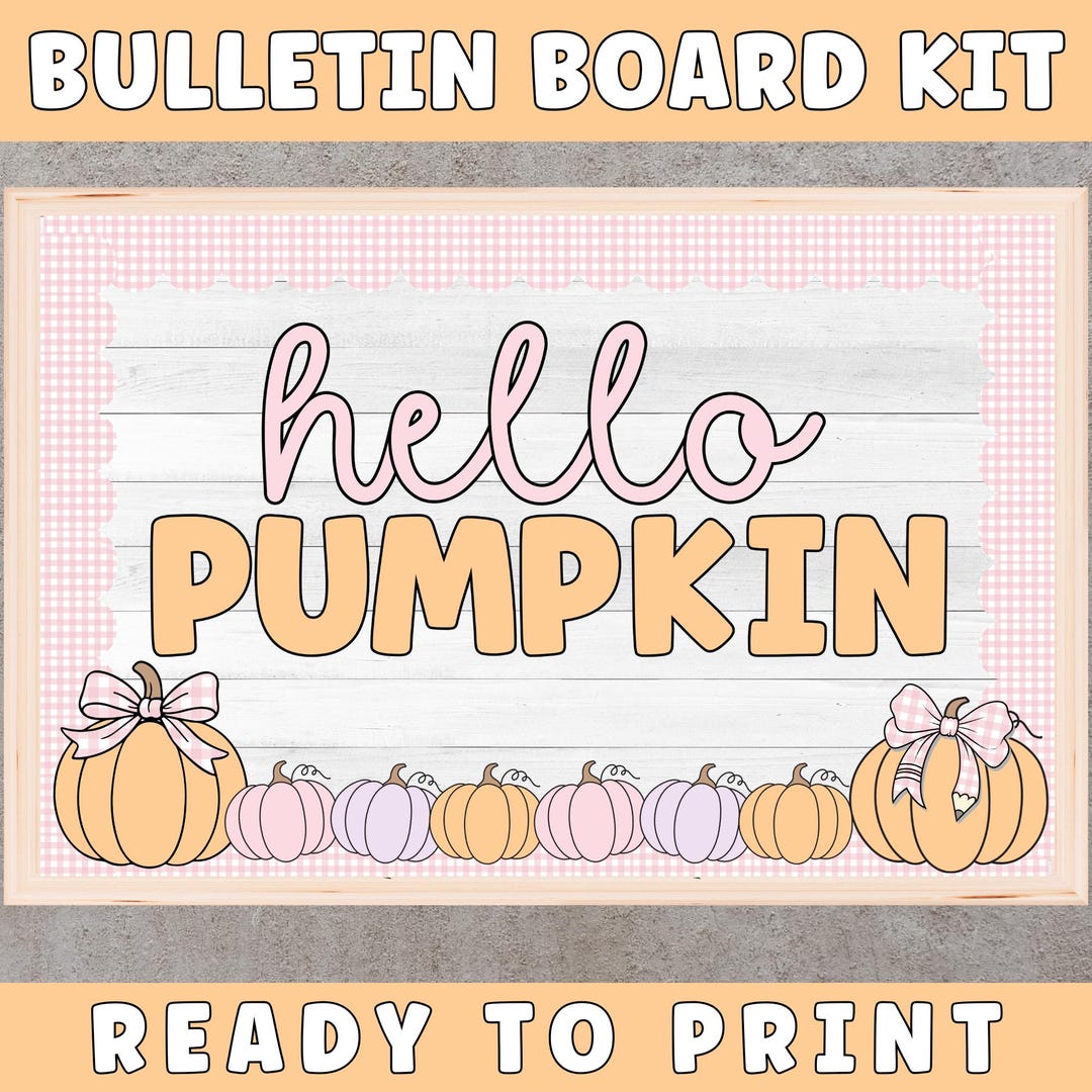 Fall Pumpkin Bulletin Board Kit for Fall Classroom Decor | Printable ...