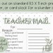 Printable Teacher Mail | Modern Greenery, Back to School, Teacher ...