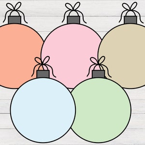 Christmas Ornament Clipart Pastel Rainbow | Christmas Ornaments ...