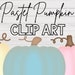 Pastel Rainbow Pumpkin Clipart | Fall Clipart, Thanksgiving Clipart ...