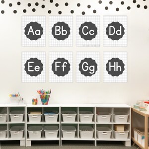 Black and White Alphabet Posters for Minimal Classroom Decor, Black ...