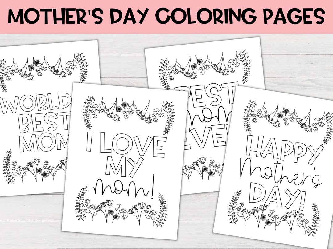 Mother's Day Coloring Pages | Floral Mother's Day Gift, Floral Coloring ...