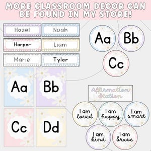 Daisy Pastel ASL Alphabet Posters, Cursive and Print ABC ASL Posters, A ...