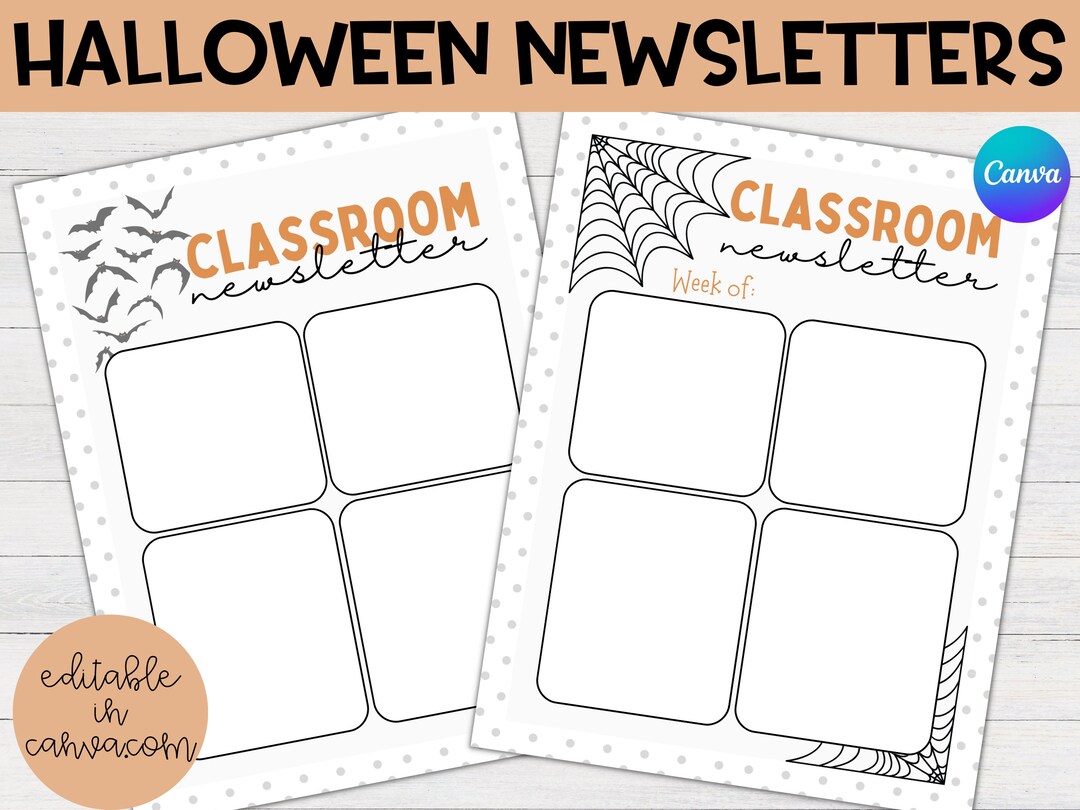 Editable Halloween Newsletter | Editable, Newsletter Template ...