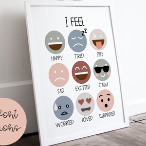 Emotions Poster | Boho Rainbow Emotions Poster, Feelings Poster ...