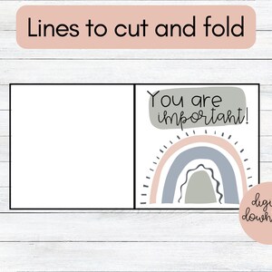 Boho Rainbow Valentine's Day Cards Printable Valentine's Day Cards ...