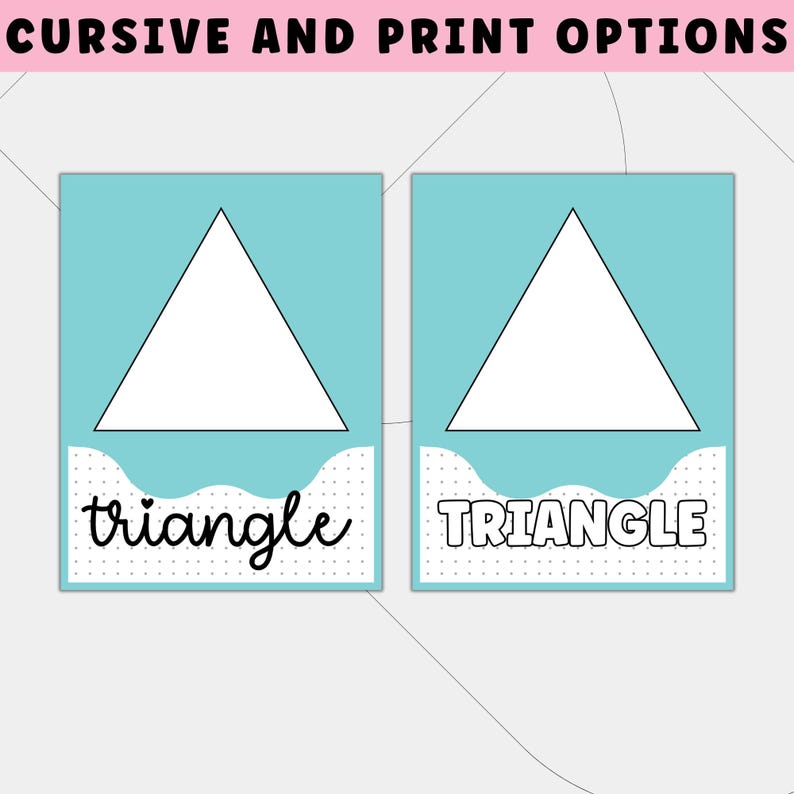 Printable Pastel Rainbow Shape Posters | Classroom Decor, Educational ...