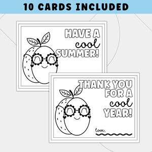 Black & White End of the Year Thank You Cards for Students | Printable ...