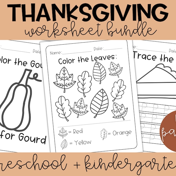 Preschool Worksheets - Etsy
