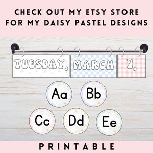 Daisy Pastel Alphabet Posters | Pastel Classroom Decor, Retro Classroom ...