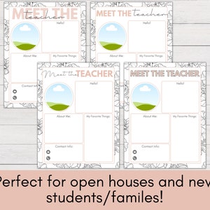Floral Meet the Teacher Template | Back to School, Teacher Template ...
