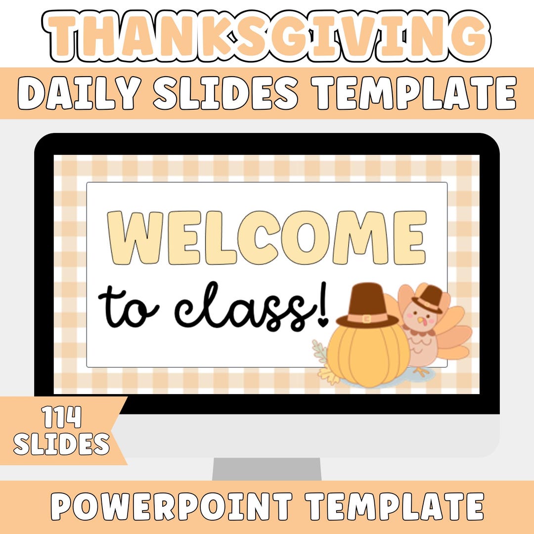 Editable Thanksgiving Powerpoint Slides for Classroom | November ...