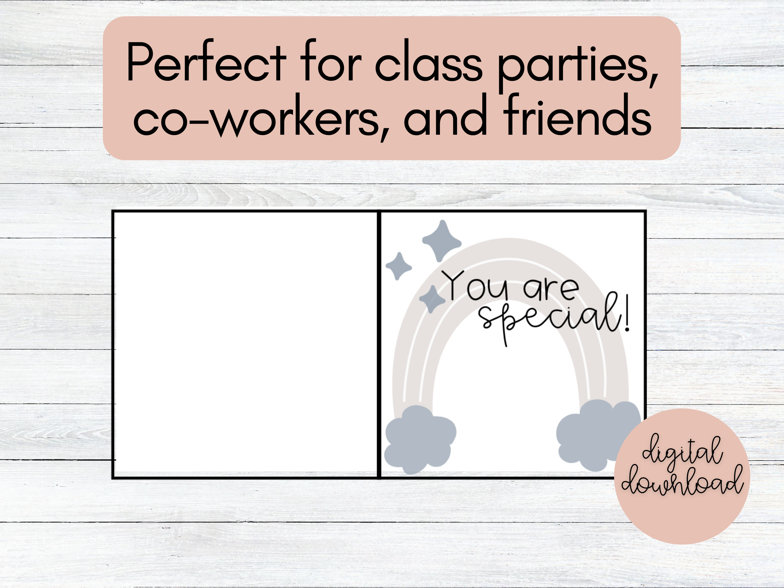 Boho Rainbow Valentine's Day Cards Printable - Etsy