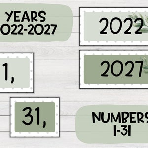 Modern Greenery Flip Calendar | Classroom Decor, Spotty, Eucalyptus ...