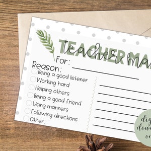 Printable Teacher Mail | Modern Greenery, Back to School, Teacher ...