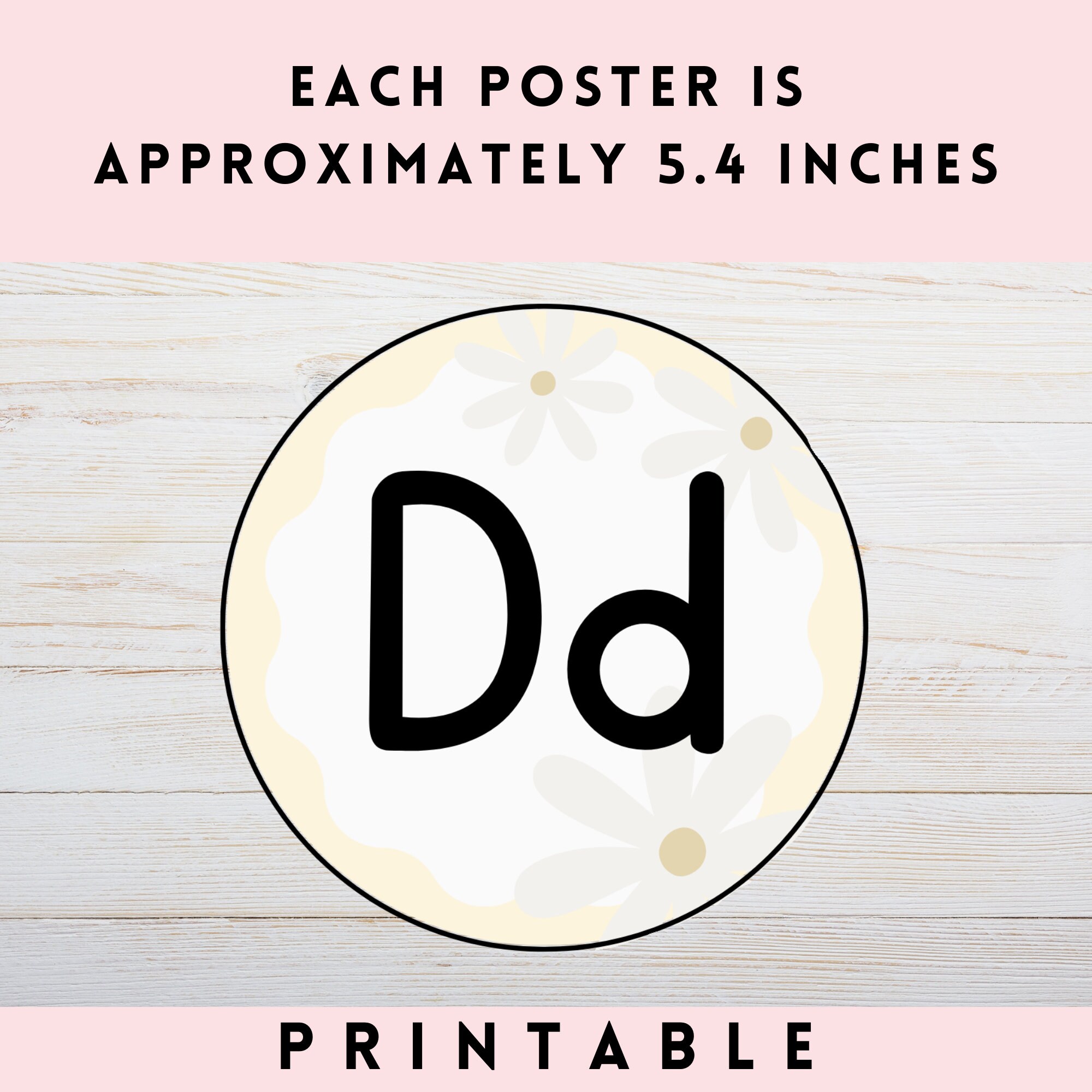 Daisy Pastel Alphabet Posters Pastel Classroom Decor, Retro Classroom ...