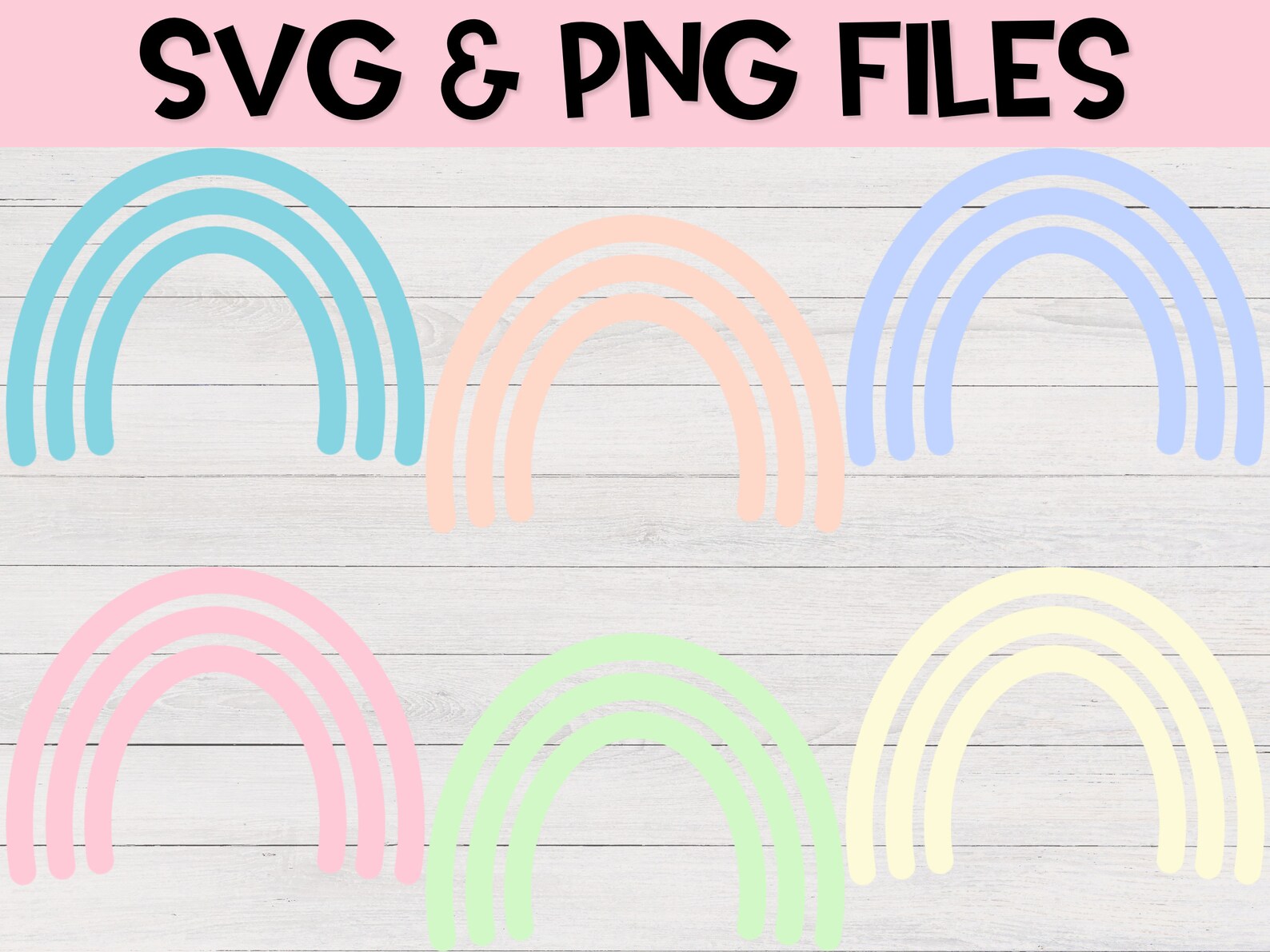 Pastel Rainbow Clipart Rainbow Clipart, Rainbow PNG, Pastel Rainbow SVG ...