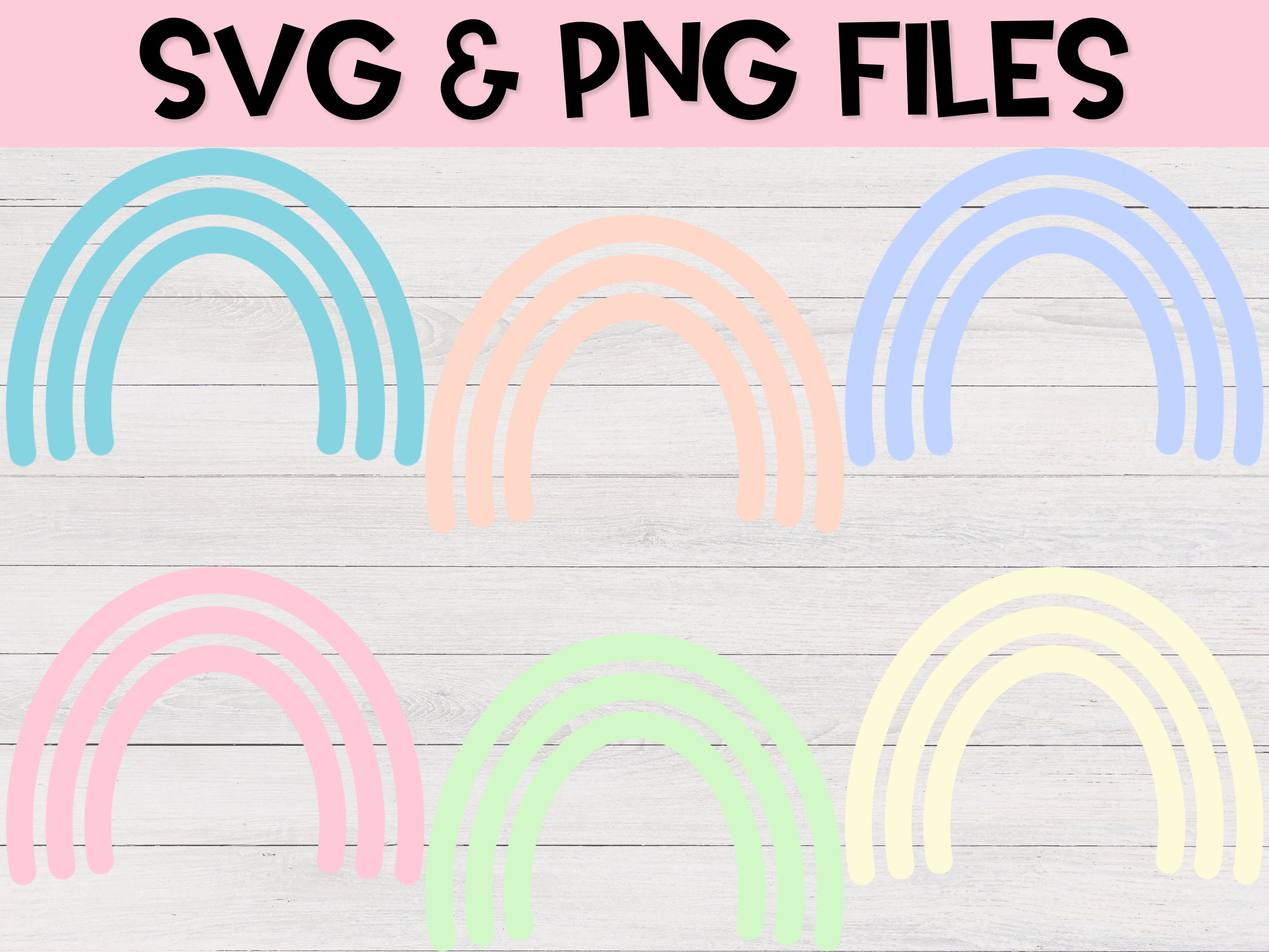 Pastel Rainbow Clipart Rainbow Clipart, Rainbow PNG, Pastel Rainbow SVG ...