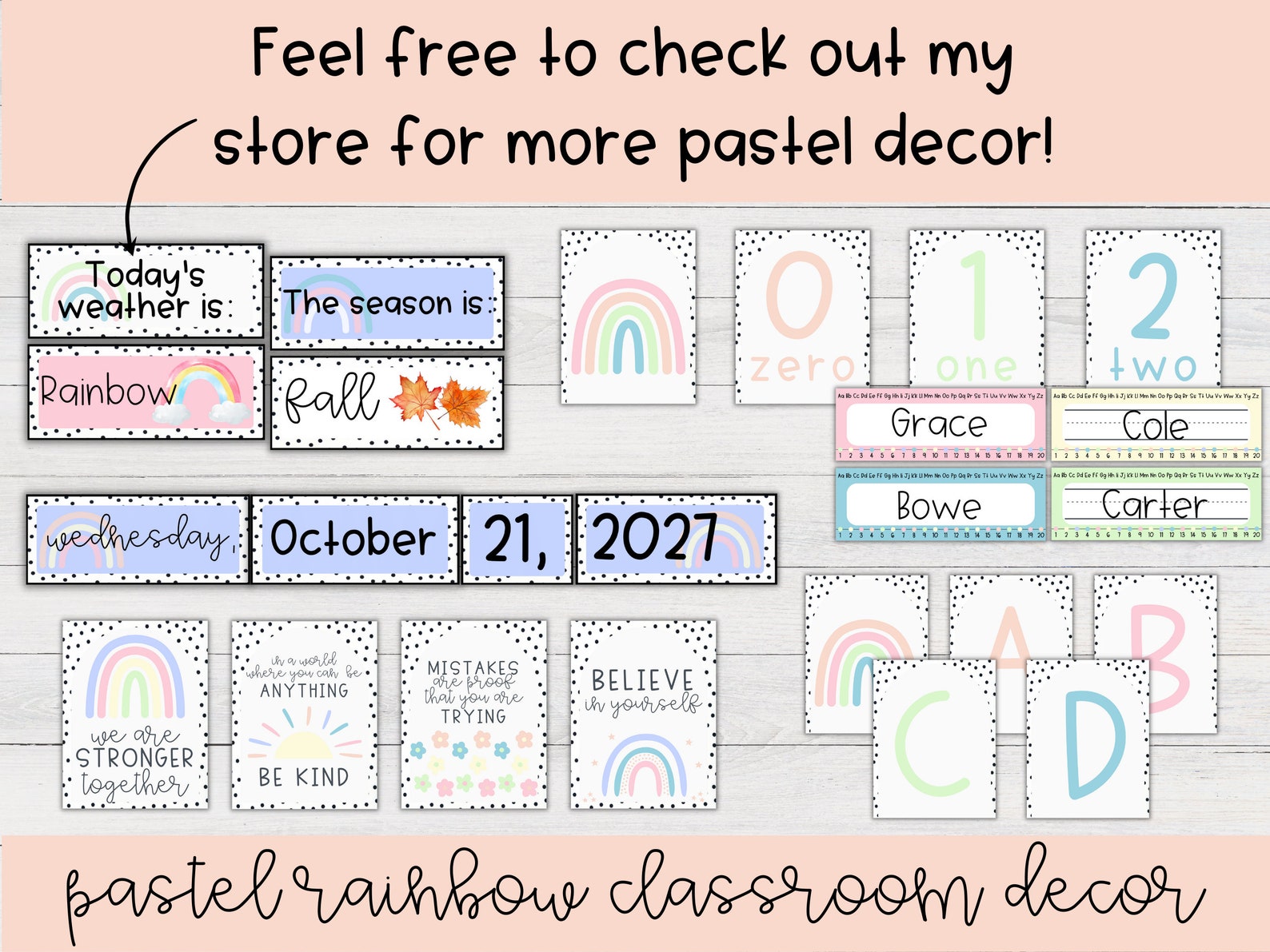 Pastel Rainbow American Sign Language Alphabet Posters - Etsy