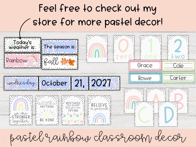 Pastel Rainbow American Sign Language Alphabet Posters - Etsy