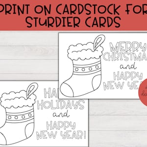 Coloring Christmas Cards | Printable Christmas Cards to Color ...