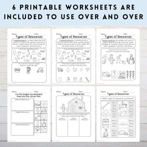 Types of Resources Worksheets | Printable Social Studies Worksheets ...