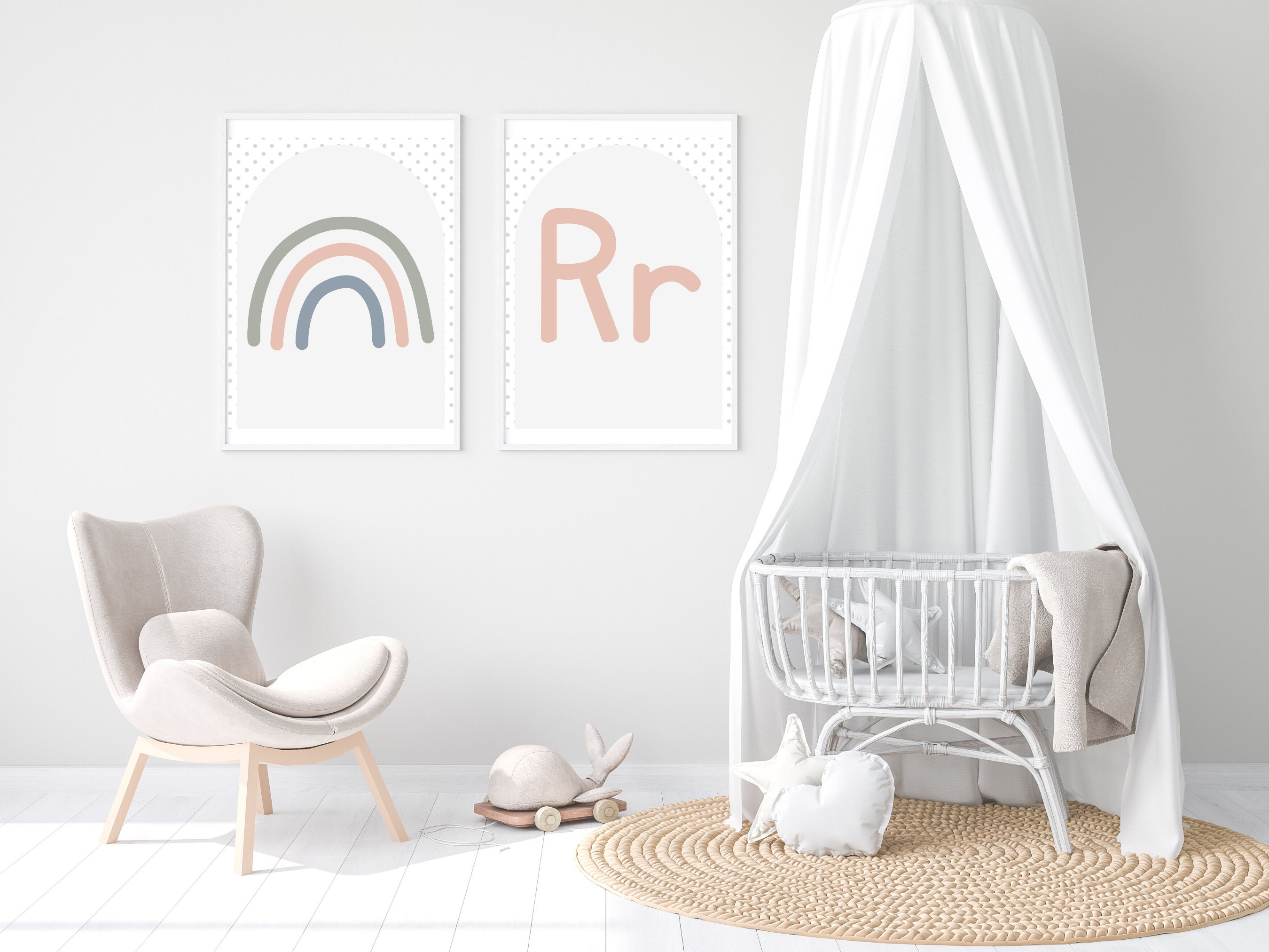 Boho Rainbow Alphabet Posters | Classroom Decor, Printable Wall Art ...