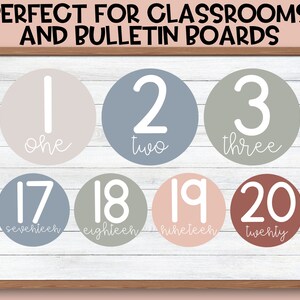 Boho Rainbow Number Posters, Classroom Decor, Classroom Posters ...