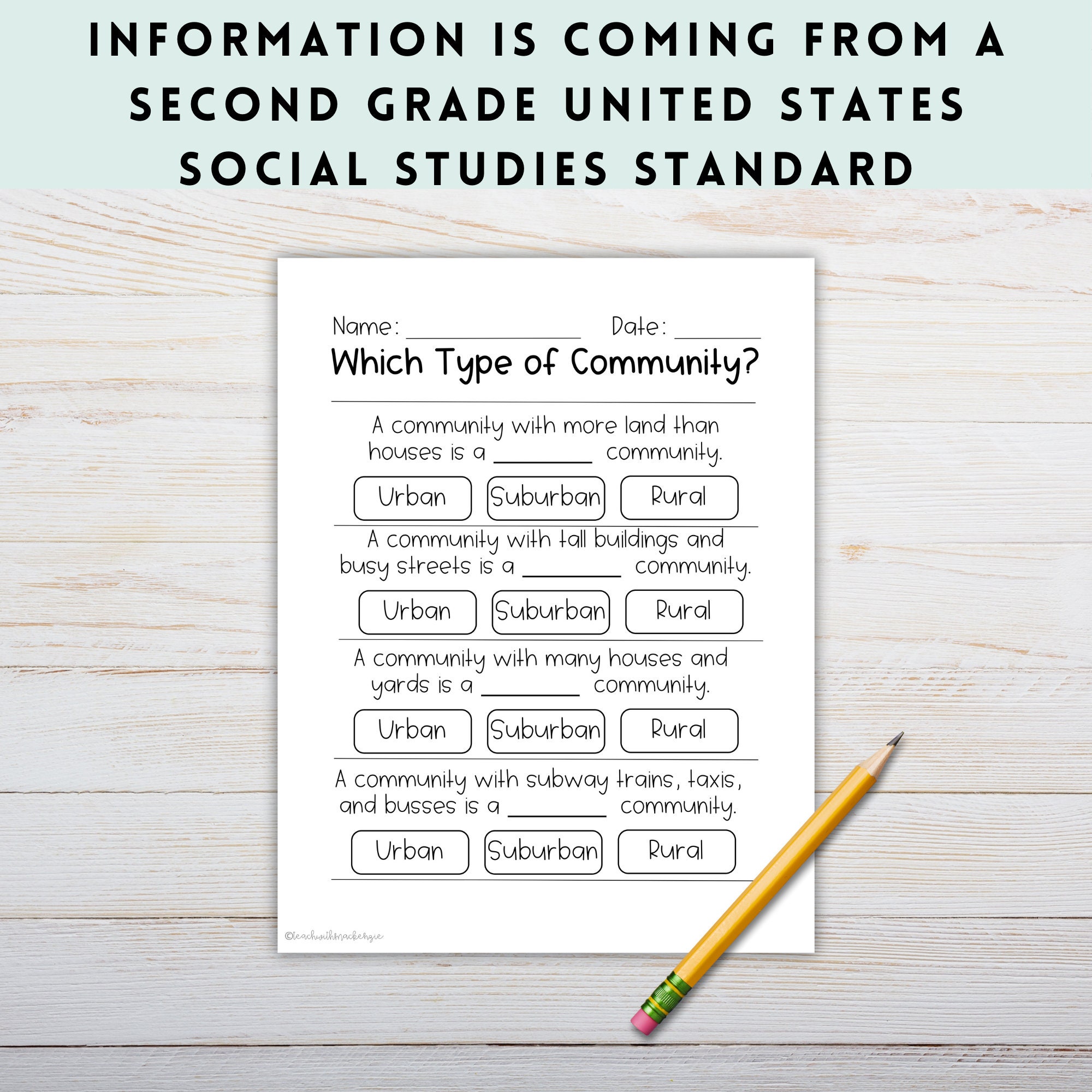 Types of Communities Worksheets Printable Social Studies Worksheet ...