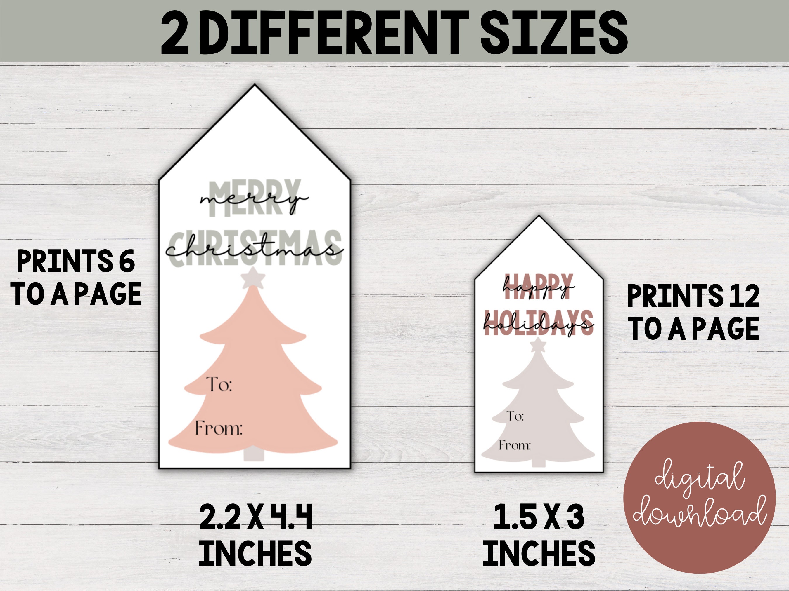 Boho Christmas Gift Tags | Printable Christmas Gift Tags, Boho ...
