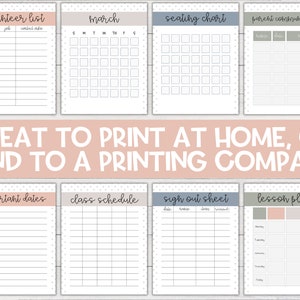 Printable Teacher Planner 2023-2024 | Boho Rainbow, Teacher Binder ...