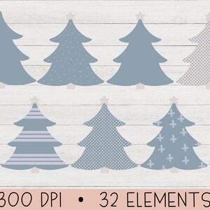 Boho Christmas Tree Clipart Boho Rainbow Christmas Clipart - Etsy