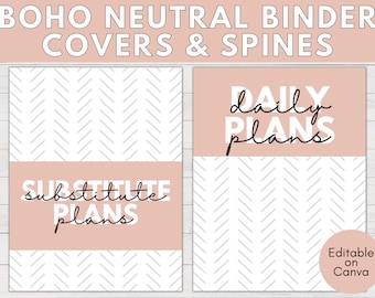 BOHO Binder Covers and Spines - Etsy