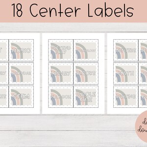 Center Signs | Boho Rainbow Center Signs, Printable Center Posters ...