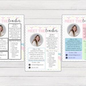 Editable Meet the Teacher Template | Pastel Rainbow | Back to School ...